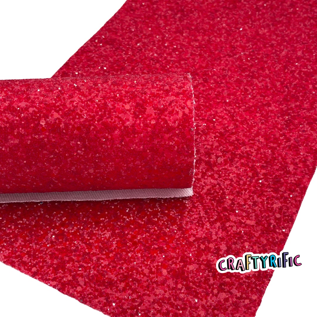 Cherry Red Chunky Glitter Sheet, Red Chunky Glitter, Glitter Canvas ...