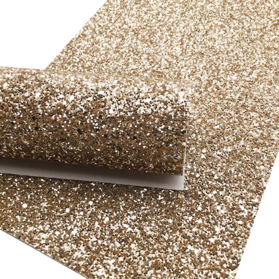 Gold Glitter Canvas Sheets, Glitter Faux Leather, Chunky Glitter ...