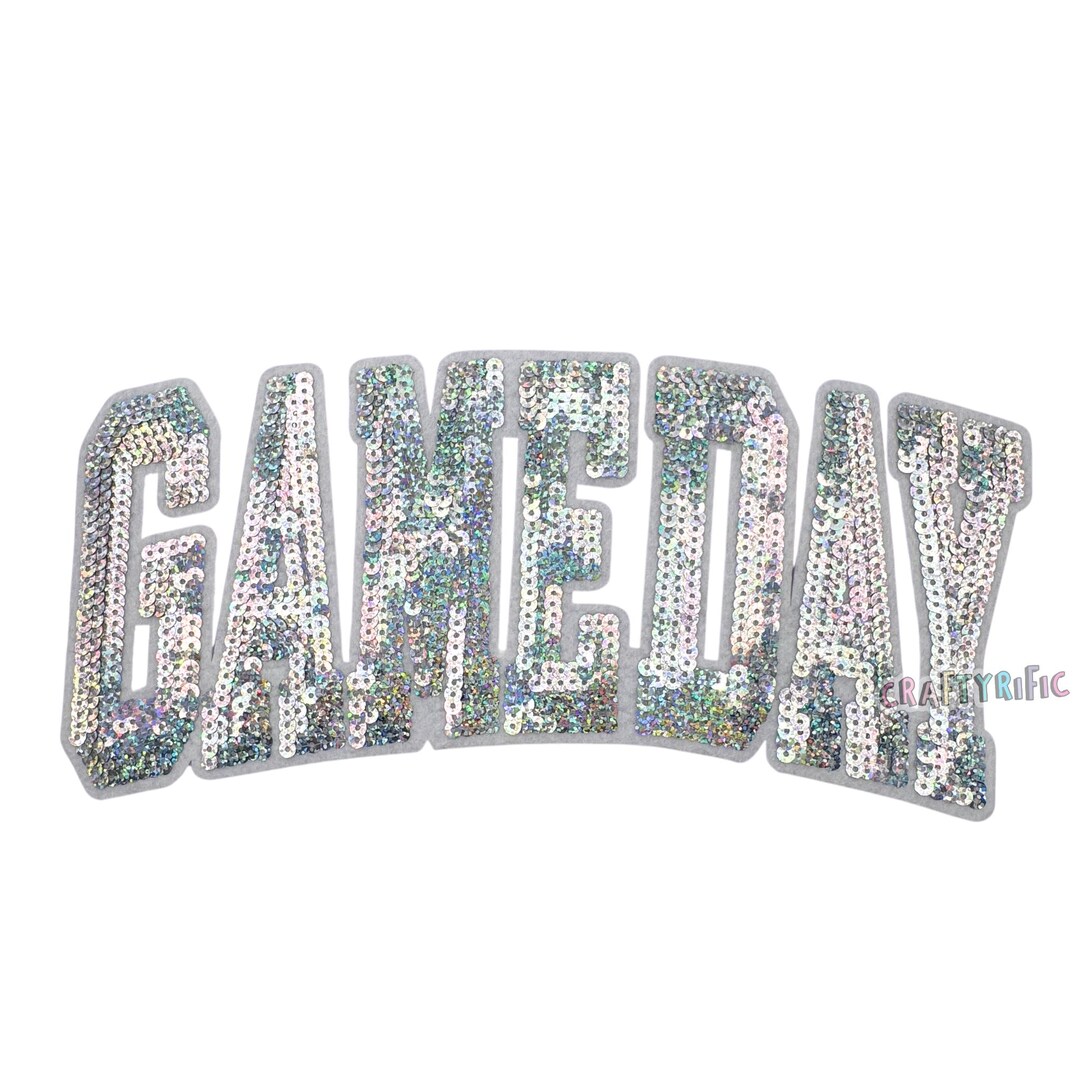 Game Day Sequin Patch, Game Day Patch, Large Patches, Iron on Patch, T ...