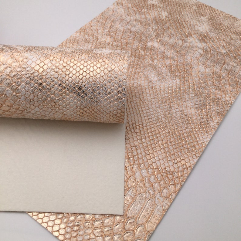 ROSE GOLD SNAKE Faux Leather Sheet Faux Leather Sheets - Etsy