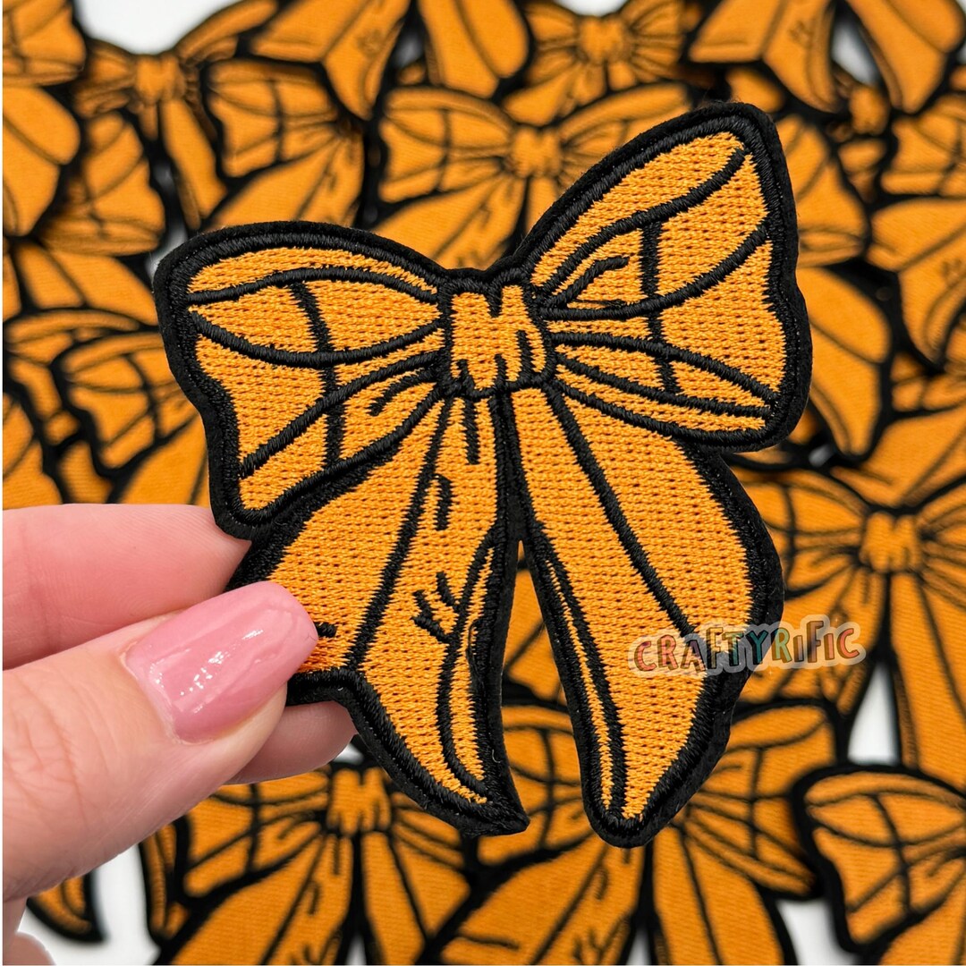 Basketball Bow Patch, Bow Patch, Hat Patch, Game Day Patch, Patch for ...