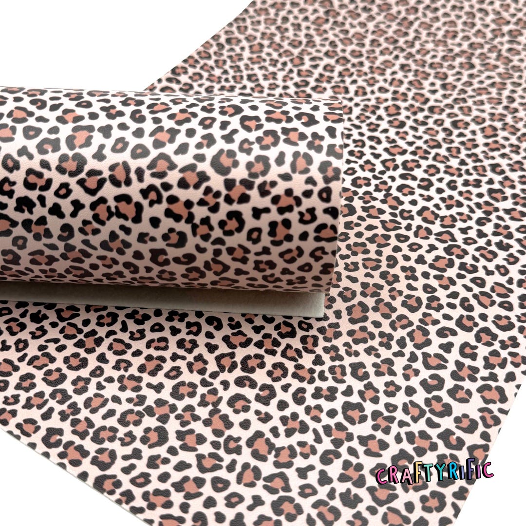 Leopard Leather Sheet, Animal Print Leather, Custom Fabric, Custom ...