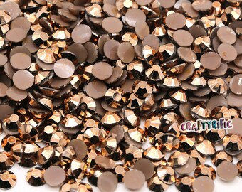 Copper Jelly Flatback Resin Rhinestones Pack of 1000, Choose Size 4mm ...