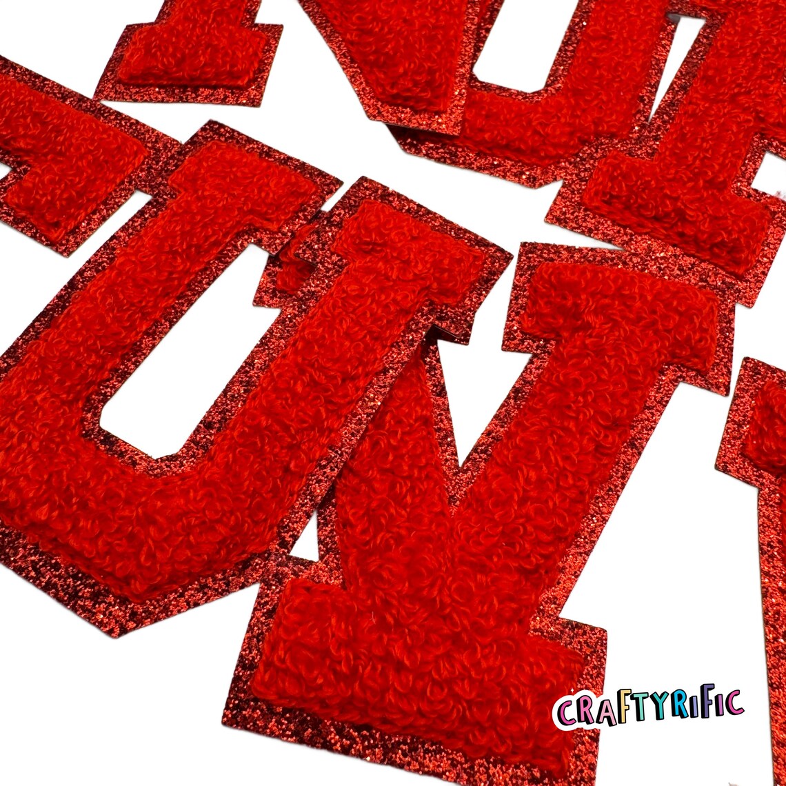 Red Varsity Letter Patch, 3" Inch Letter Patch, Chenille Letter Patch ...