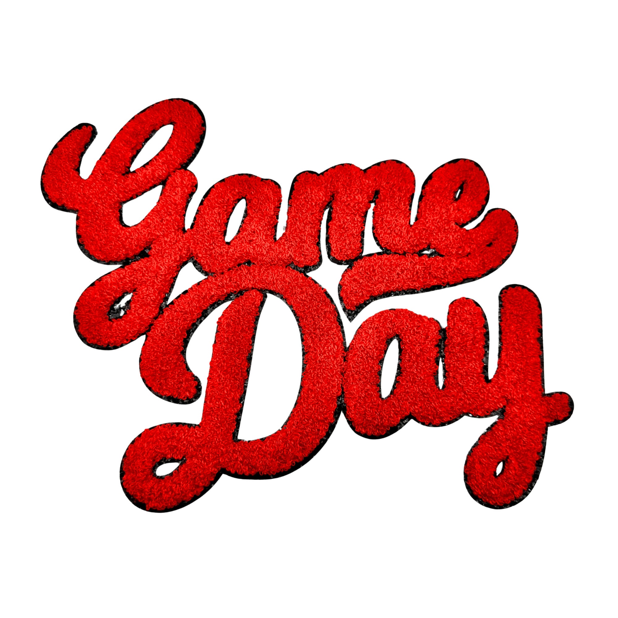 Red Game Day Chenille Patch, Game Day Large Patches, Iron on Patch, T ...