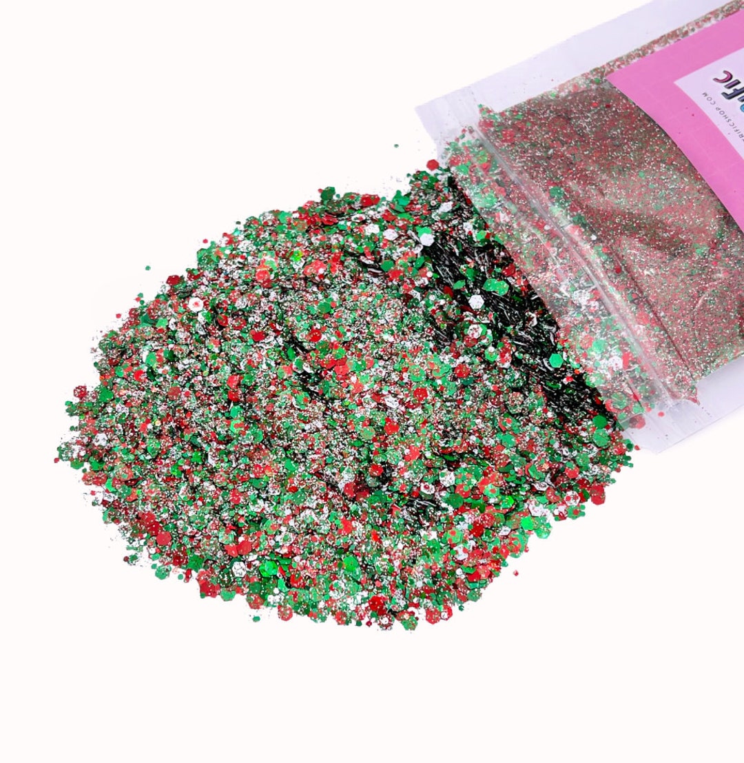 Jingle Mingle Chunky Glitter Mix, Christmas Glitter, Solvent Resistant ...