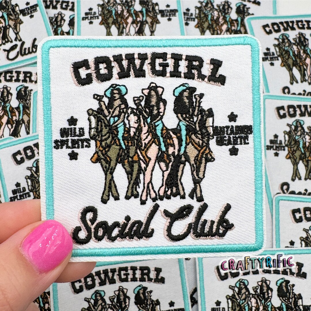 Cowgirl Social Club Patch, Western Patch, Rodeo Patch, Cowgirl Patch ...