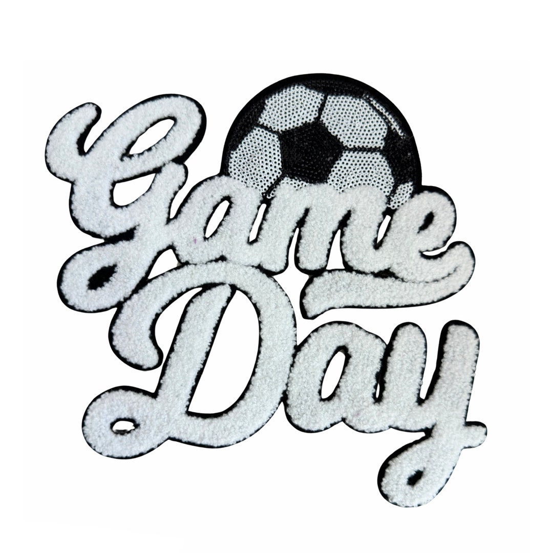 Soccer Game Day Chenille Patch, Soccer Sequin Iron on Patch, T-shirt ...