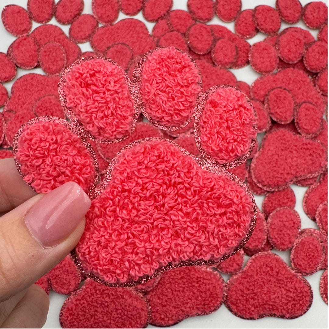 Pink Paw Patch, Chenille Patch, Hat Patch, Football Patch, Game Day ...