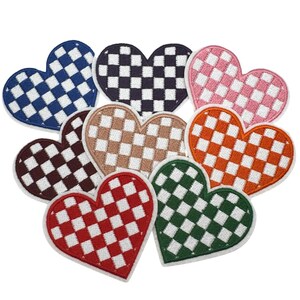Orange Checkered Heart Patch, Trucker Hat Patches, Cute Patch, Trendy ...