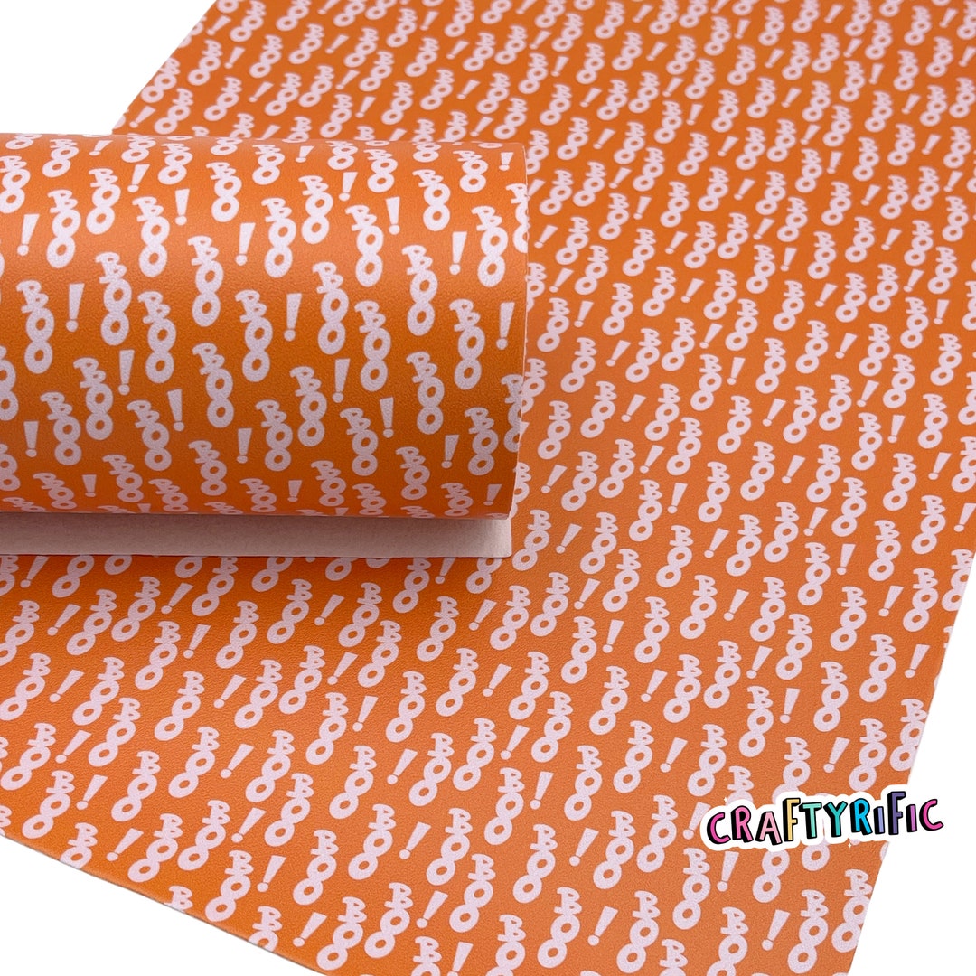 Boo Orange Smooth Faux Leather Sheets - Etsy