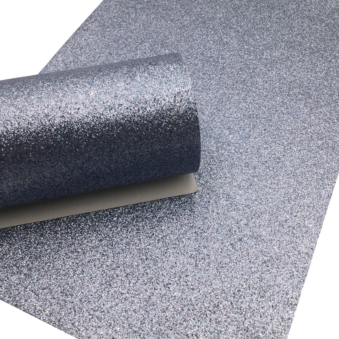 SMOKY BLUE FINE Glitter Canvas Sheets, Fine Glitter Fabric, Fabric for ...