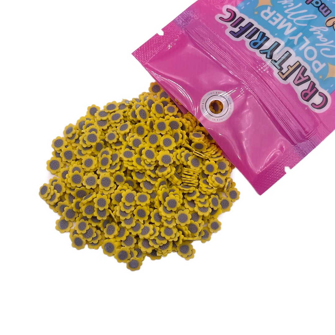 Sunflower Polymer Clay Sprinkles, Fake Sprinkles, Slime Polymer Clay ...