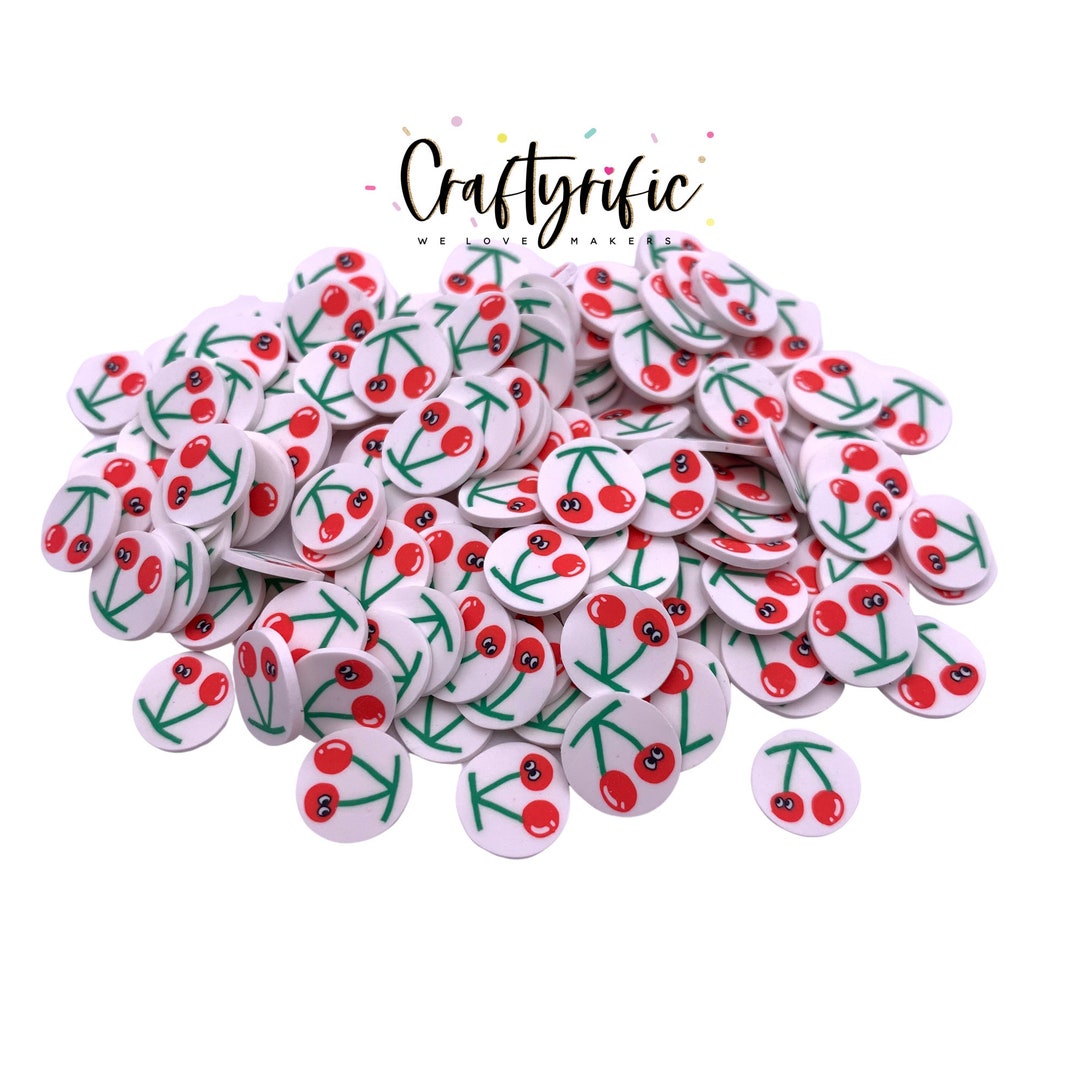 Cherries Polymer Clay Slices, Fake Sprinkles, Deco Jimmies, Clay Slices ...