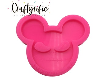 SHINY MOUSE HEAD Pendant Mold, Silicone Molds for Epoxy Crafts, Resin ...
