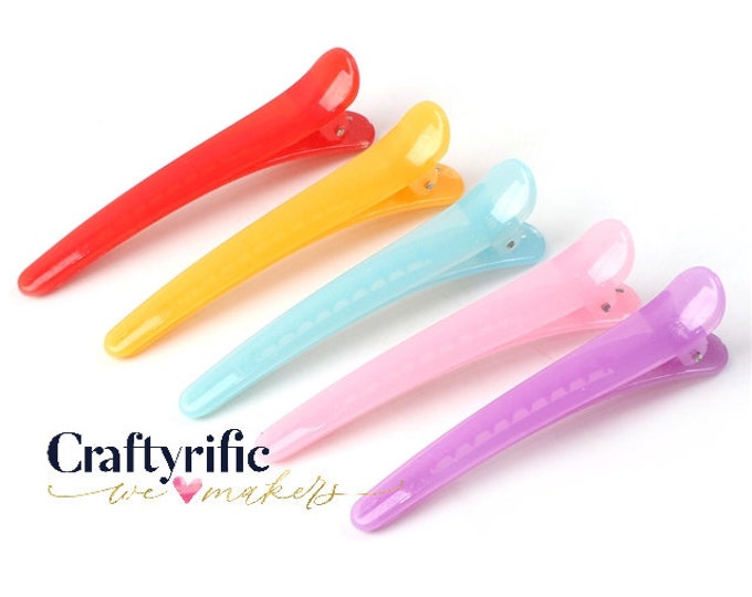 Plastic Alligator Clip With Teeth 3 Inch Set of 10 Random Color - Etsy