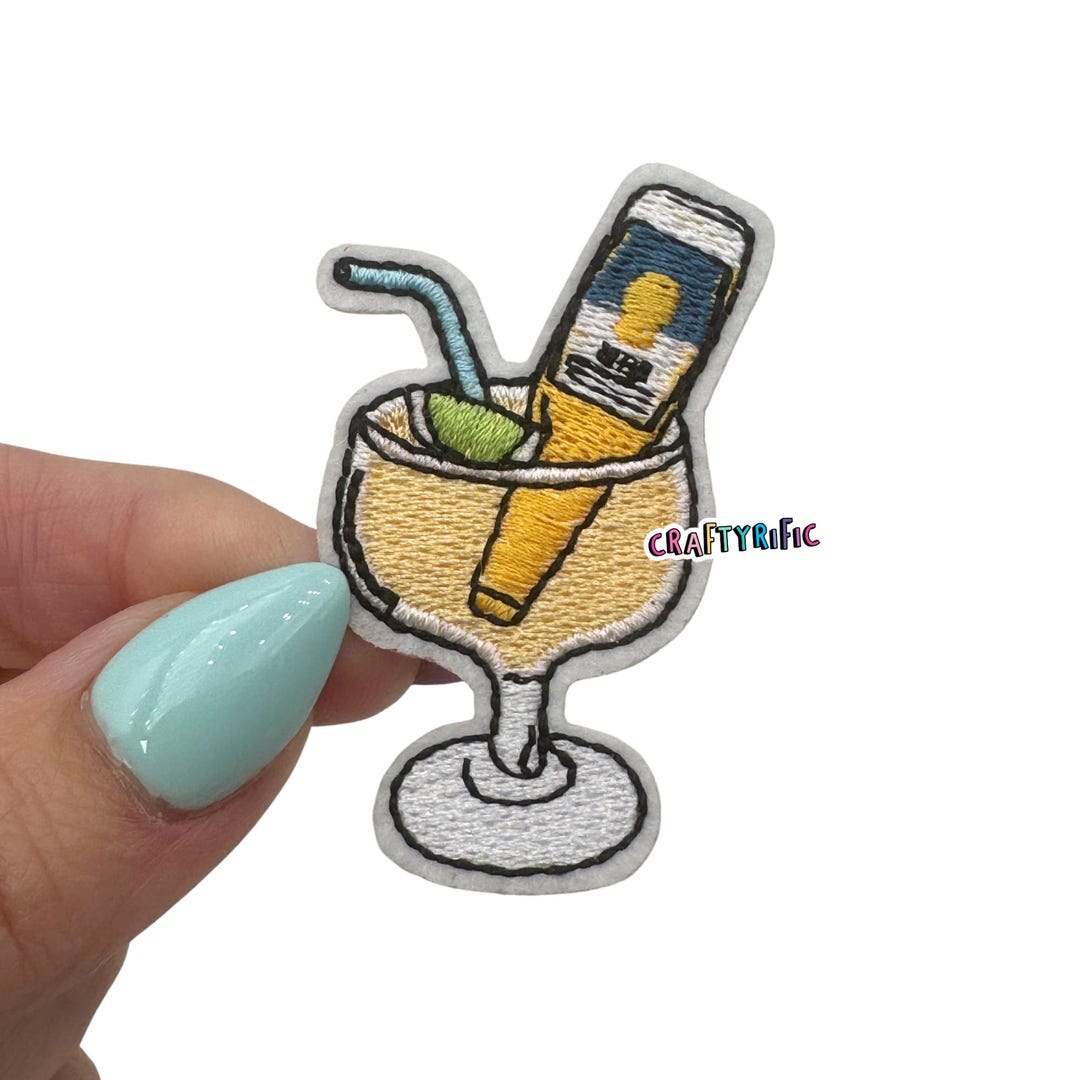 Margarita Patch, Drinking Patch, Preppy Patch, Girly Patch, Embroidery ...