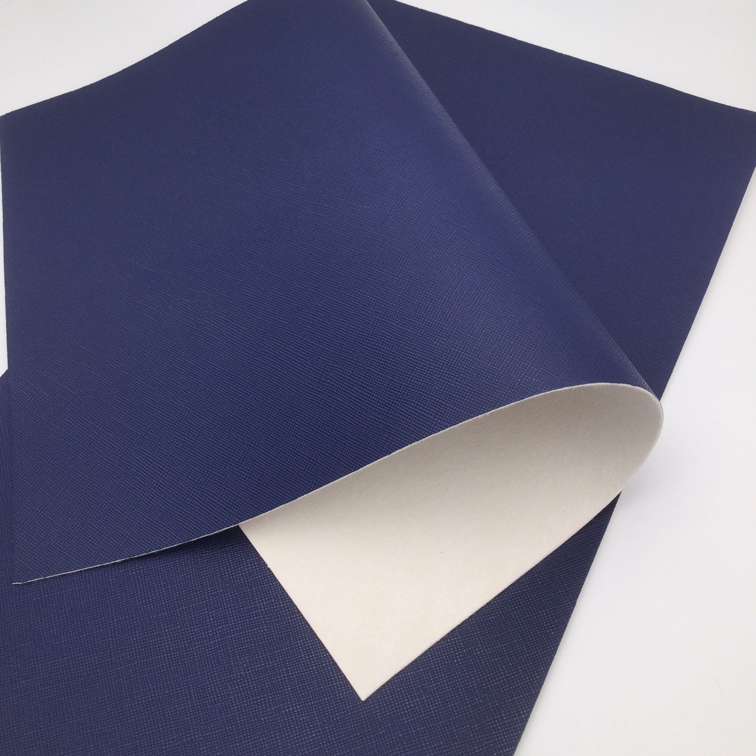 NAVY BLUE Saffiano Faux Leather Sheets, Saffiano Texture, Leather for ...