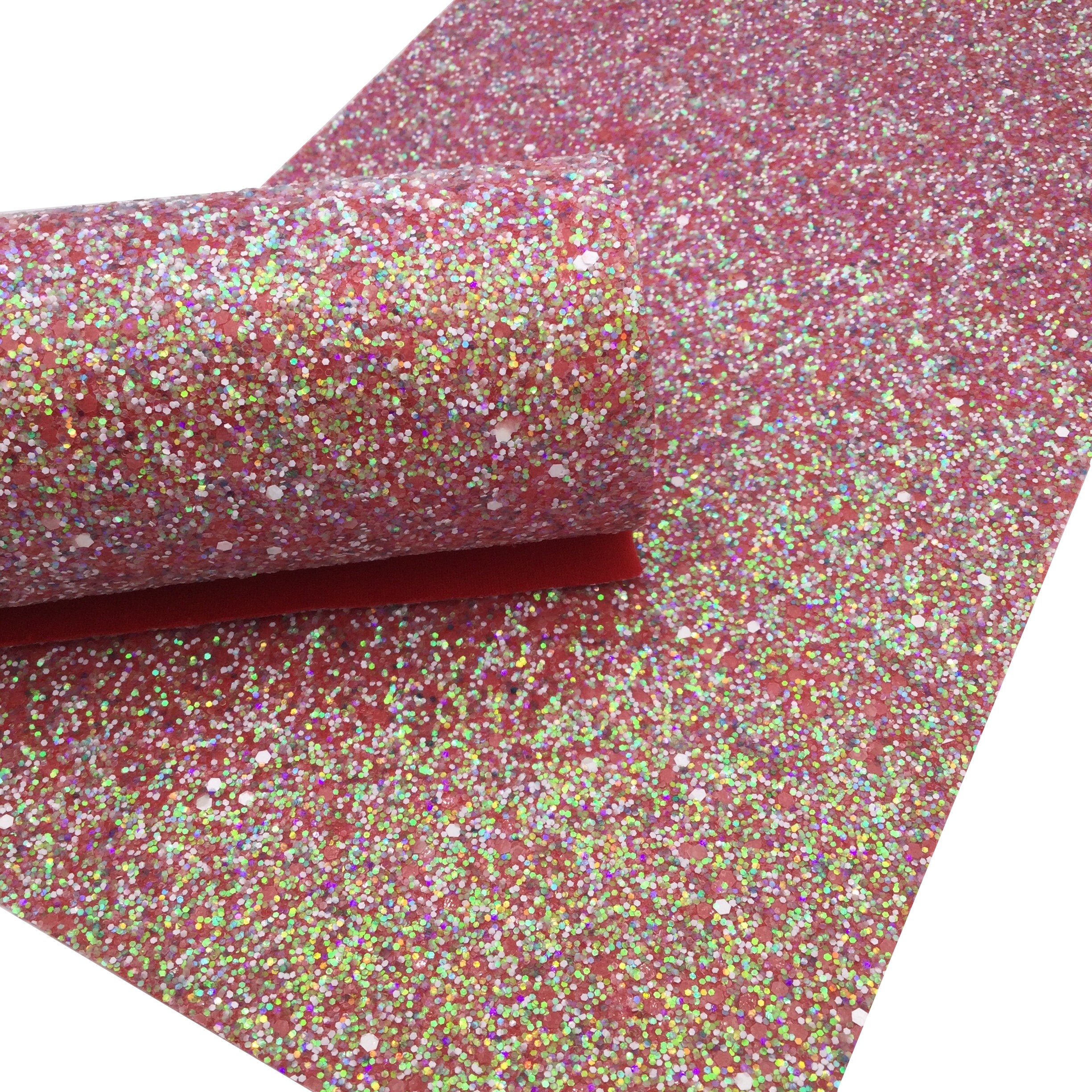 RED IRIDESCENT Glow in the Dark Chunky Glitter Fabric Sheets - 0678 - Etsy
