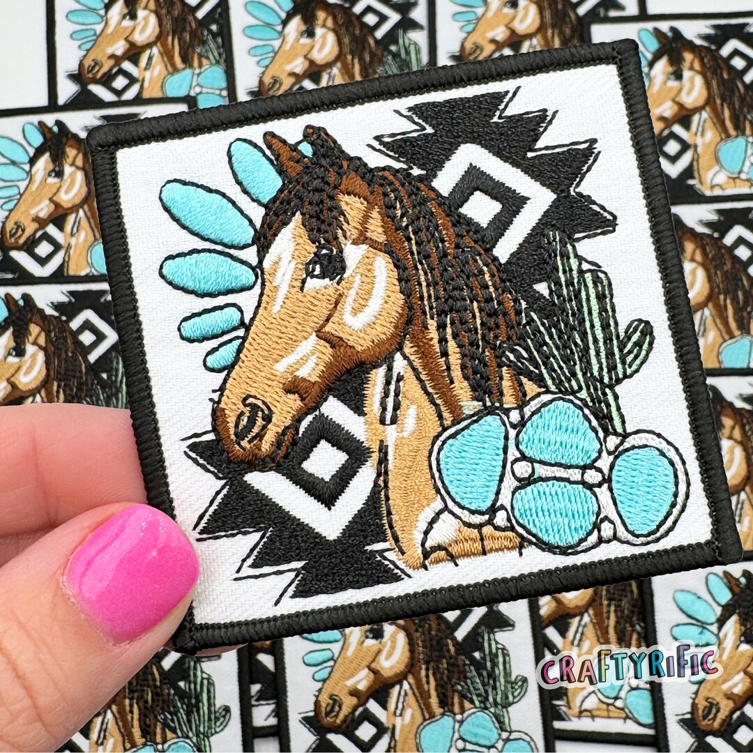 Turquoise Horse Patch, Turquoise Patch, Rodeo Patch, Cowgirl Patch ...