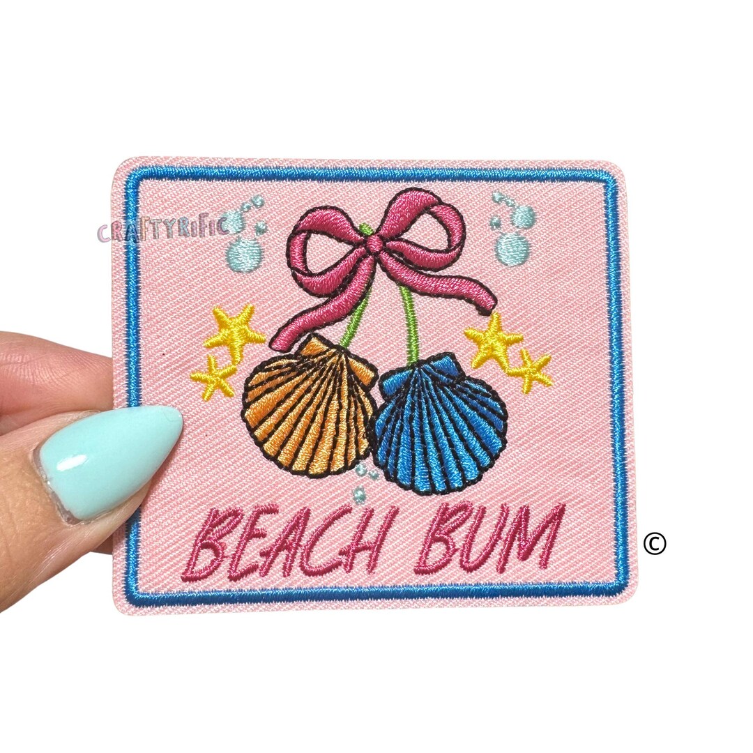 Beach Bum Patch, Trucker Hat Patches, Summer Patch, Preppy Patch, Girly ...