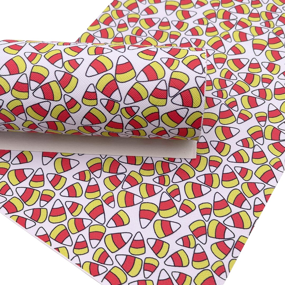 Candy Corn Faux Leather Sheet - Etsy