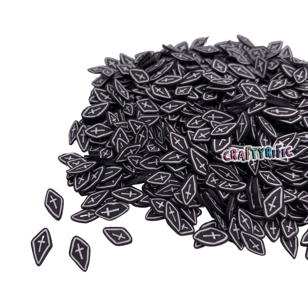 5mm Black Coffin Polymer Clay Slices - Etsy