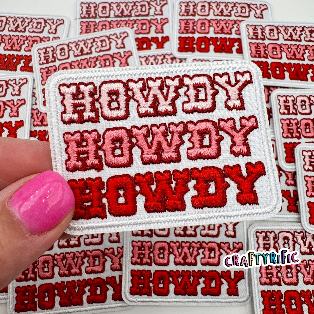 Howdy Patch, Pink Howdy Patch, Rodeo Patch, Cowgirl Patch, Western Patch, Trucker Hat Patches ...