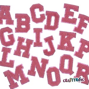Bubblegum Pink Varsity Letter Patch, 3" Inch Letter Patch, Chenille ...