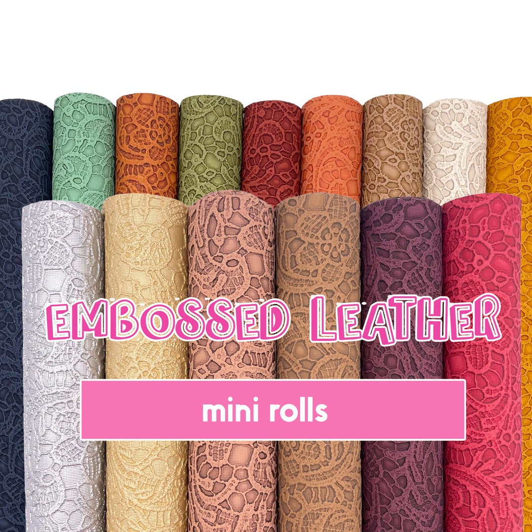 Floral Lace Embossed Faux Leather Rolls - Etsy