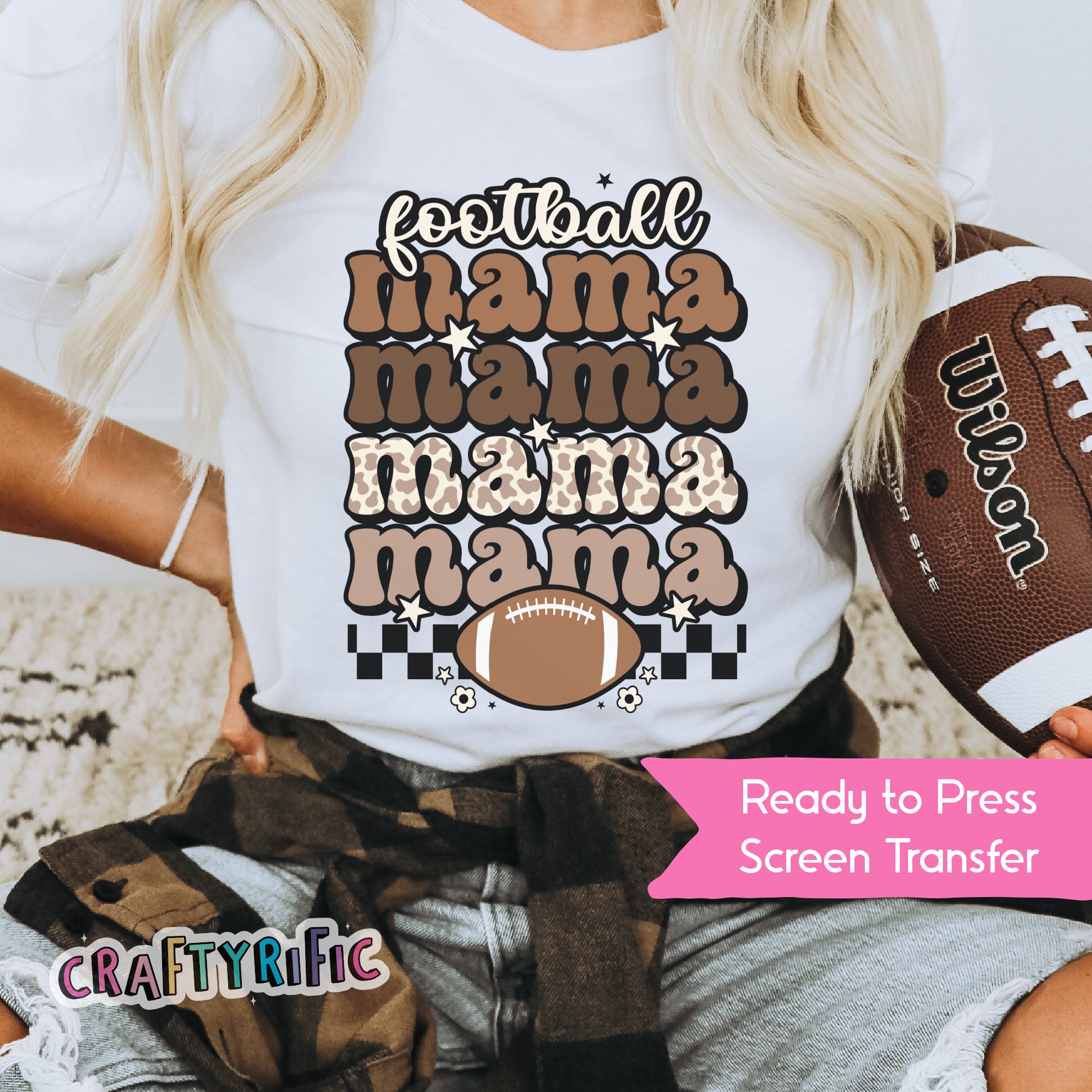 Mystery Pack Football Screen Print Transfer, 10pcs Grab Bag, Matte Thin ...