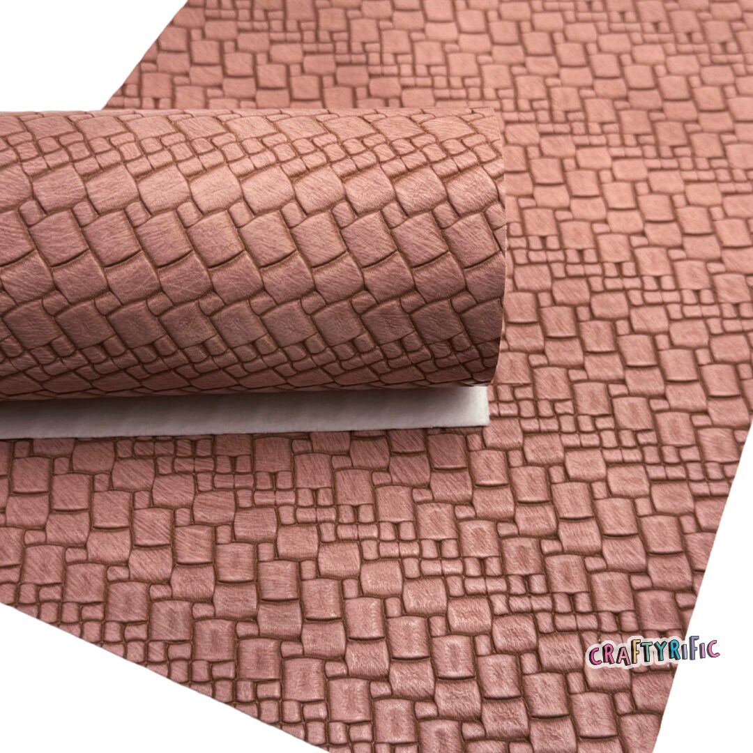 Textured Faux Leather Sheet, Weaved Pattern Faux Leather for Bows and ...