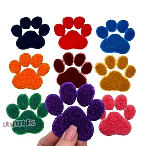 Pink Paw Patch, Chenille Patch, Hat Patch, Football Patch, Game Day ...