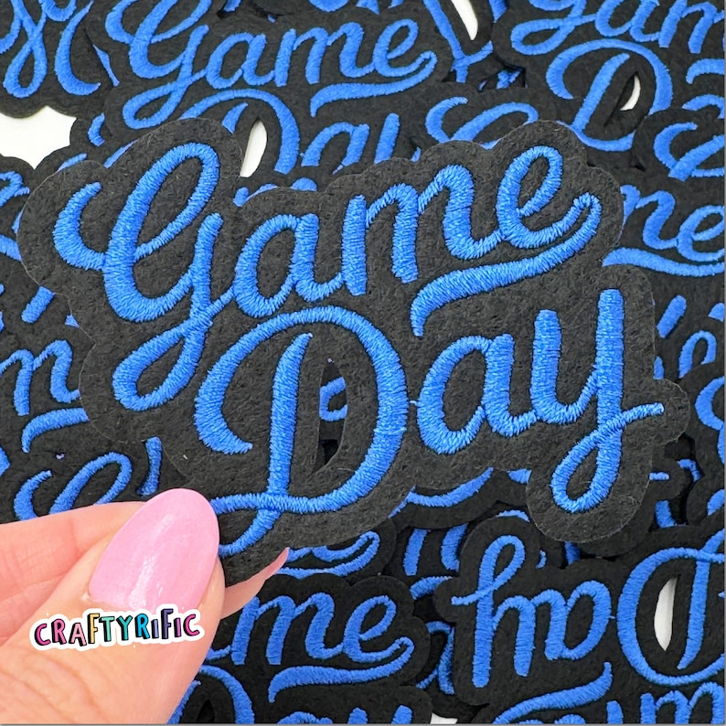 Blue Game Day Patch, Football Mama Patch, Trucker Hat Patches ...