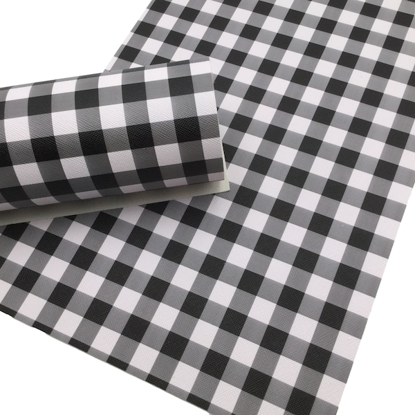 Plaid Leather Earrings - Etsy