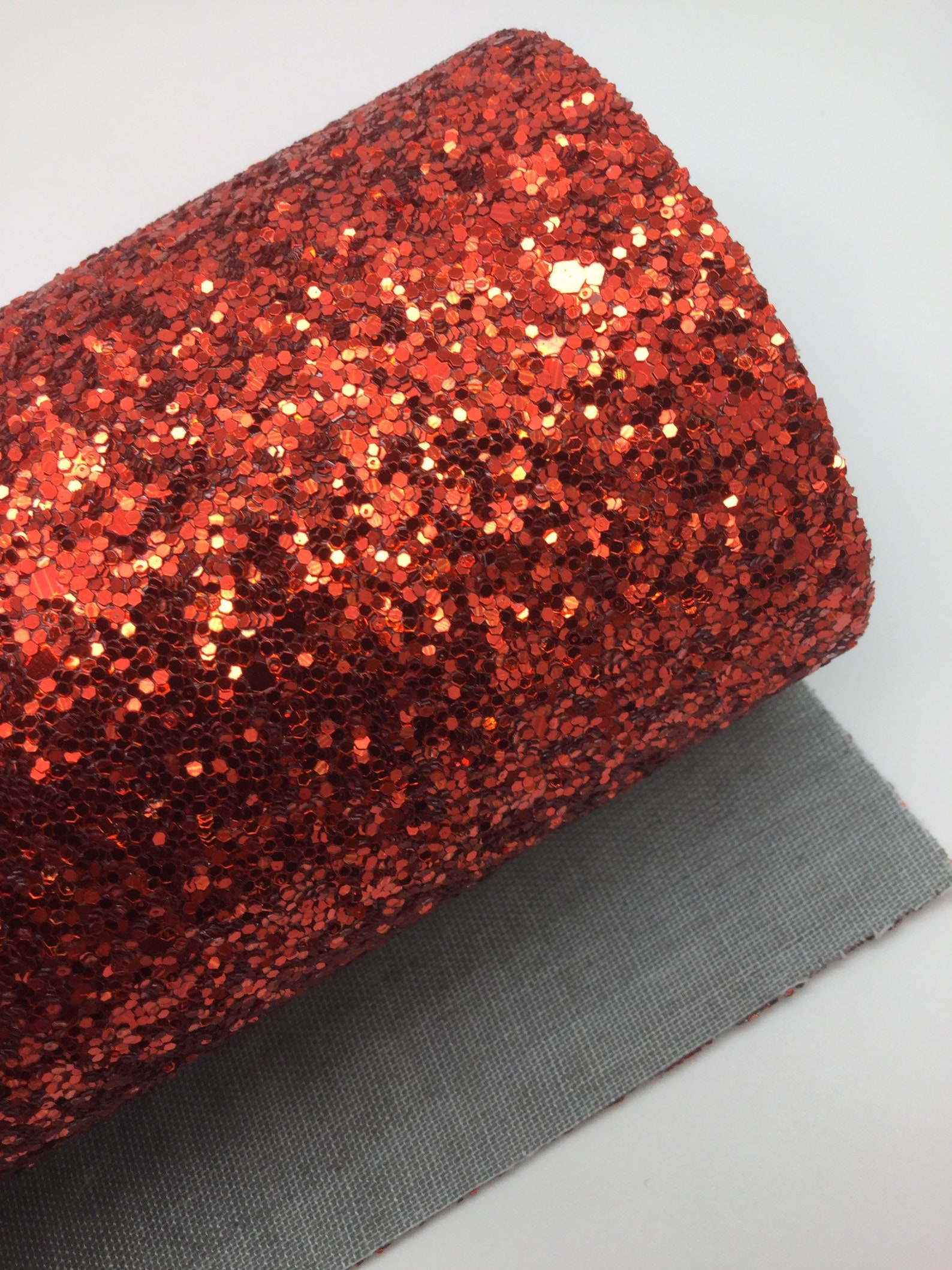 Red Chunky Glitter Canvas Sheets, Glitter Faux Leather, Vinyl Fabric ...