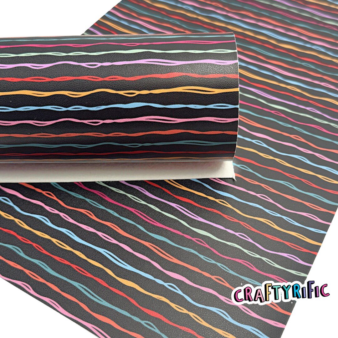 School Faux Leather Sheet, Crayons Design Fabric, Back to School Faux ...