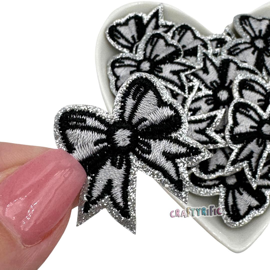 Black Mini Bow Patch, Small Bow Patch, Hat Patch, Filler Patch, Trucker ...