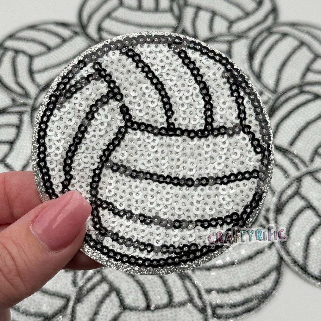 Volleyball Sequin Patch, Baseball Patch, Hat Patch, Game Day Patch, Trucker Hat Patch ...