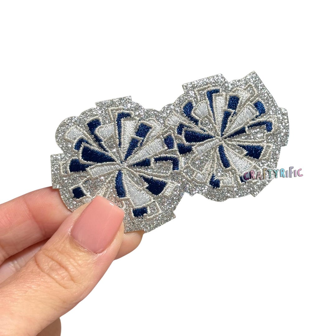 Navy Blue Cheer Pom Pom Patch - Etsy