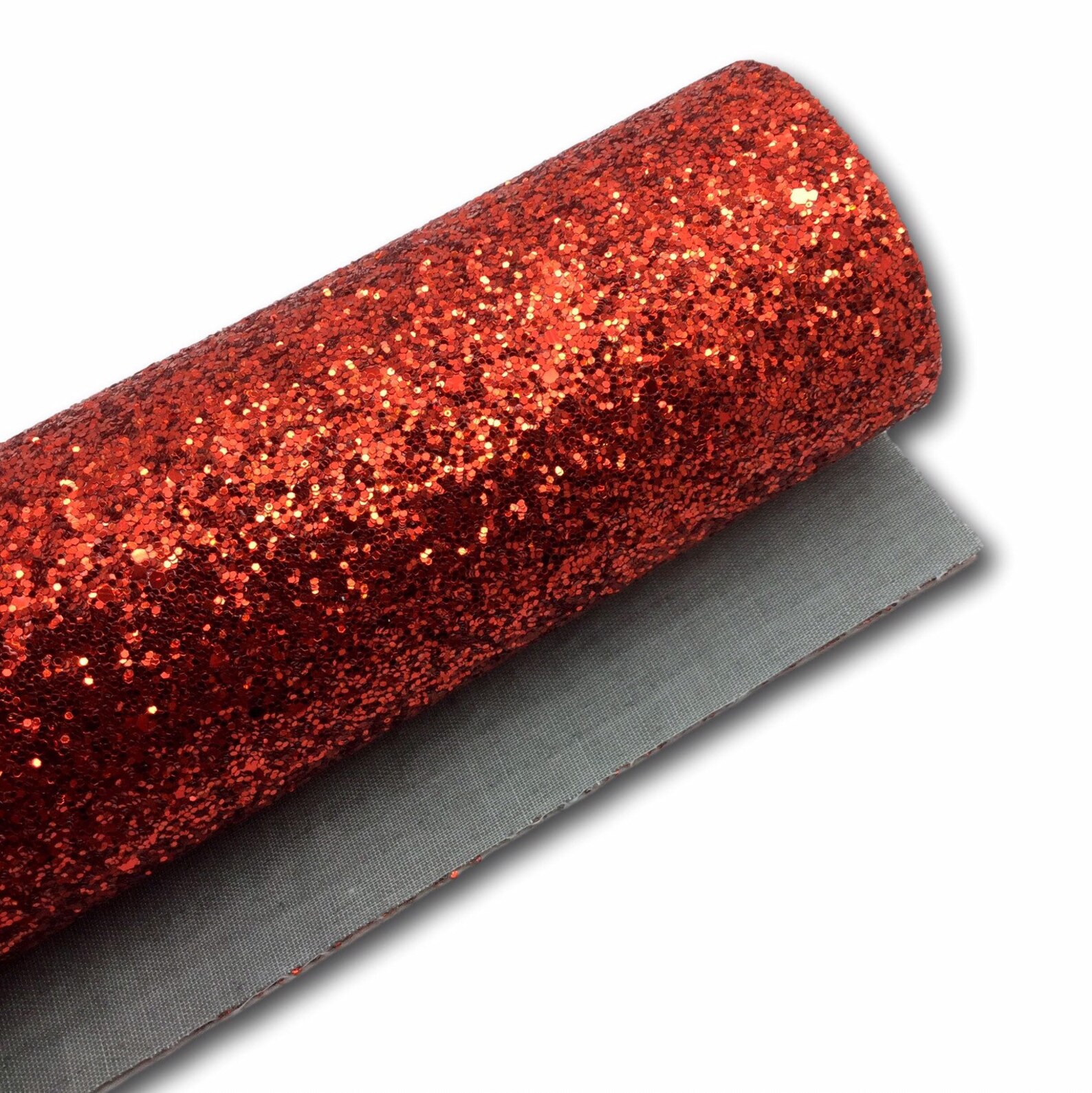 Red Chunky Glitter Canvas Sheets, Glitter Faux Leather, Vinyl Fabric ...
