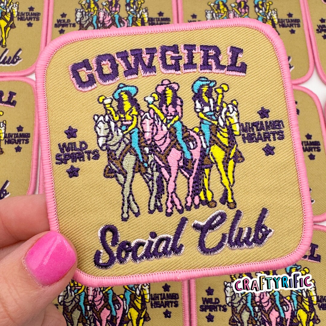 Cowgirl Social Club Patch, Western Patch, Rodeo Patch, Cowgirl Patch ...