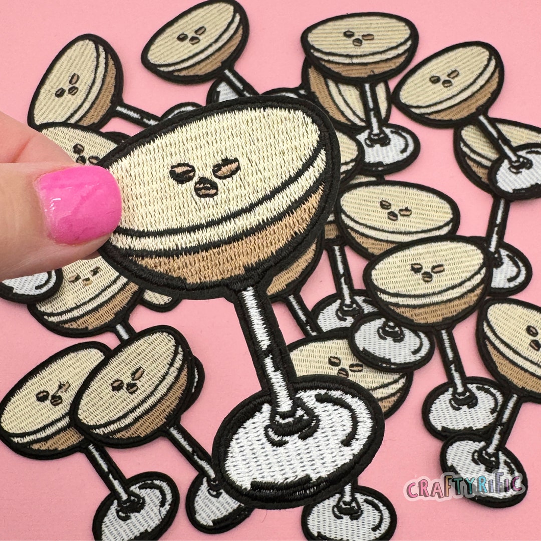 Espresso Martini Patch, Drinking Patch, Trucker Hat Patches, DIY Patch ...