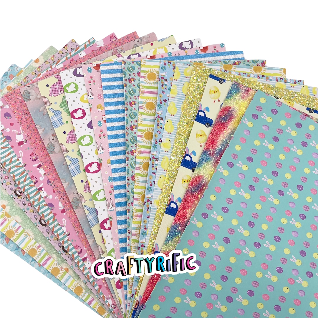 Spring - 10 Sheets Grab Bag Faux Leather Packs, Slightly Flawed, Random ...