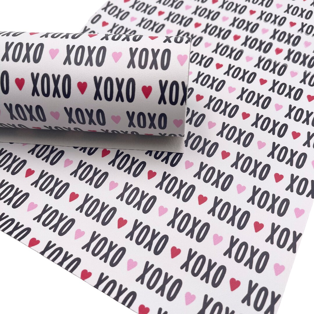 XOXO Smooth Faux Leather Sheets, 8x11 Size, Custom Leather Sheets ...