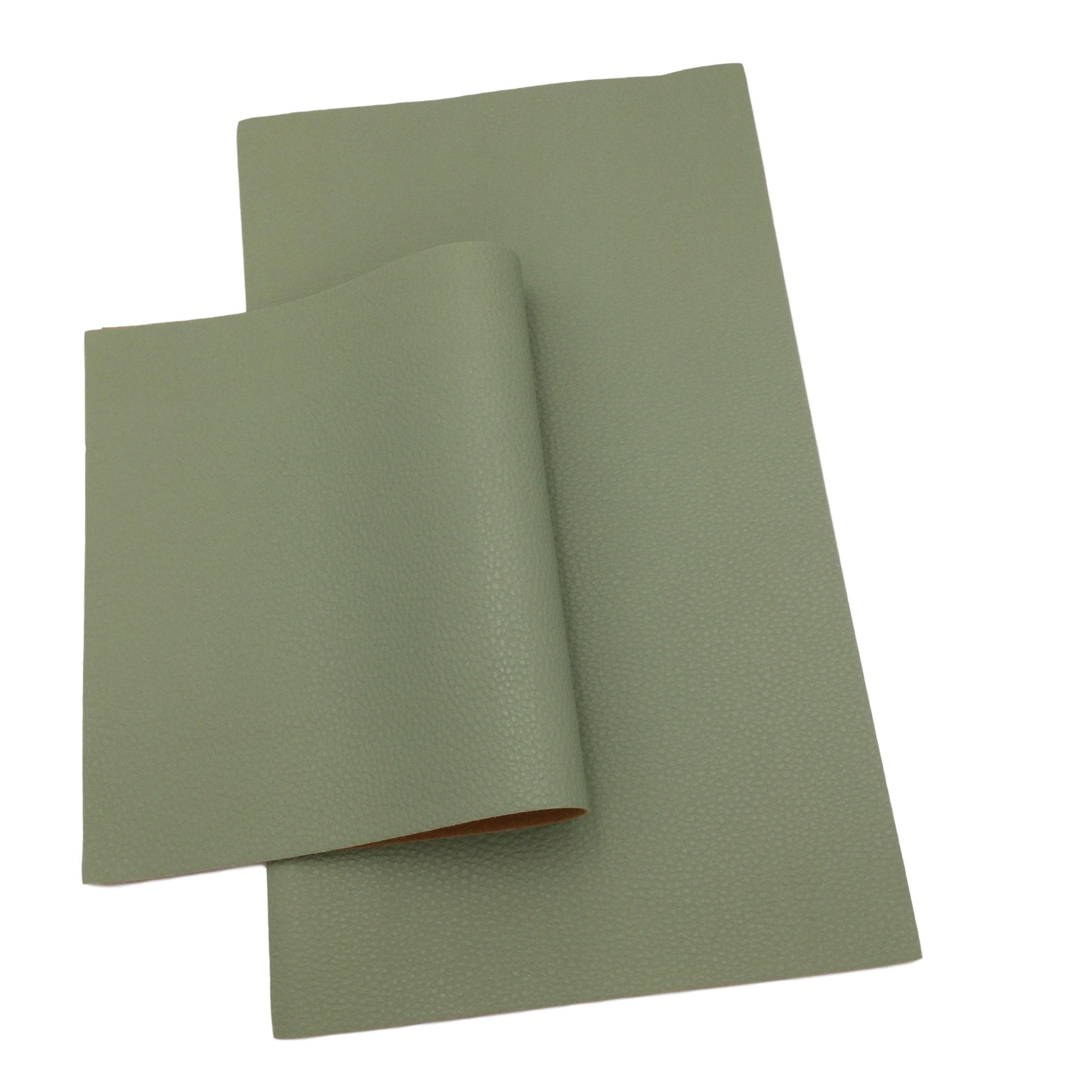 Sage Green Faux Leather Sheets, Leather for Earrings, Litchi Textured ...
