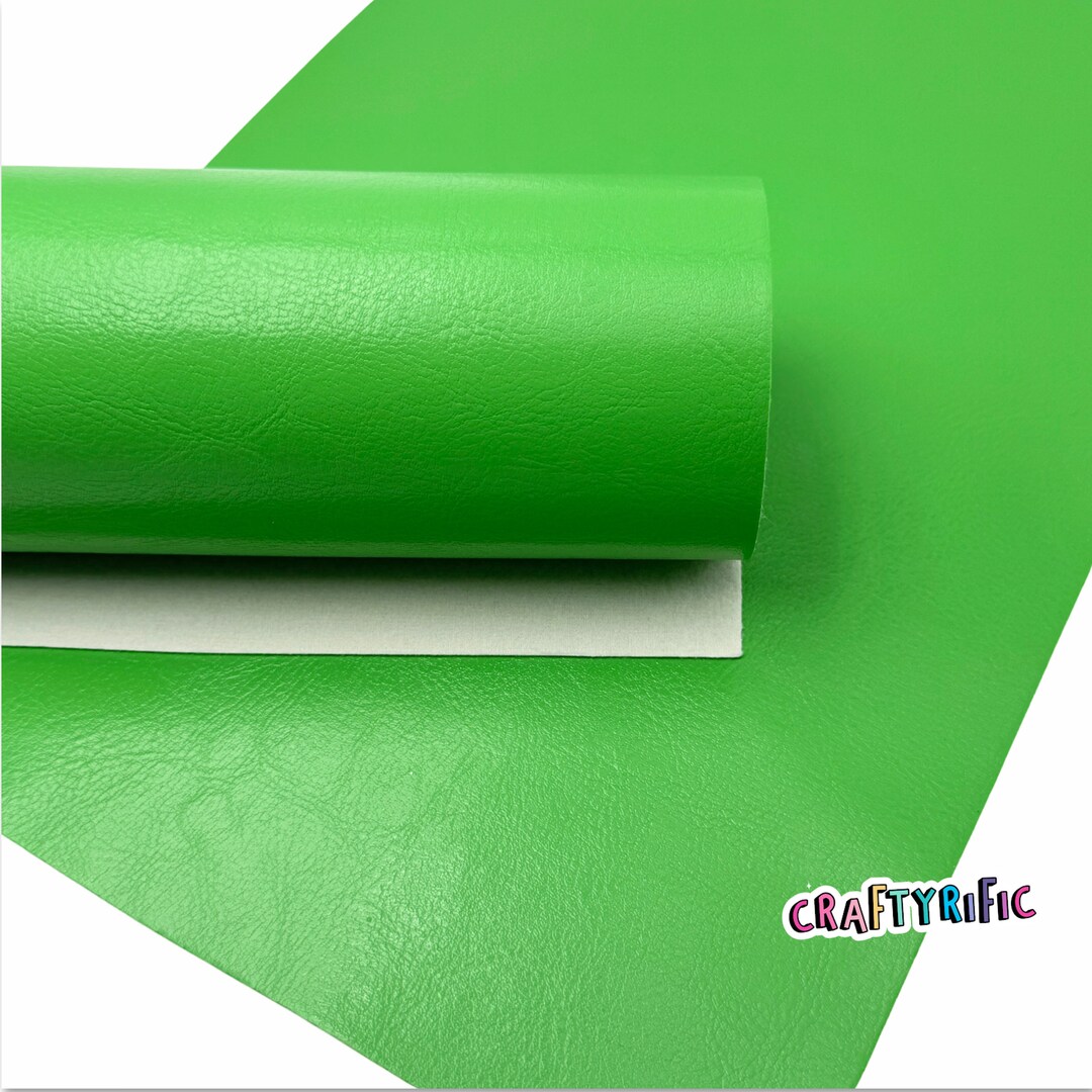 Clover Green Smooth Faux Leather Sheet - Etsy