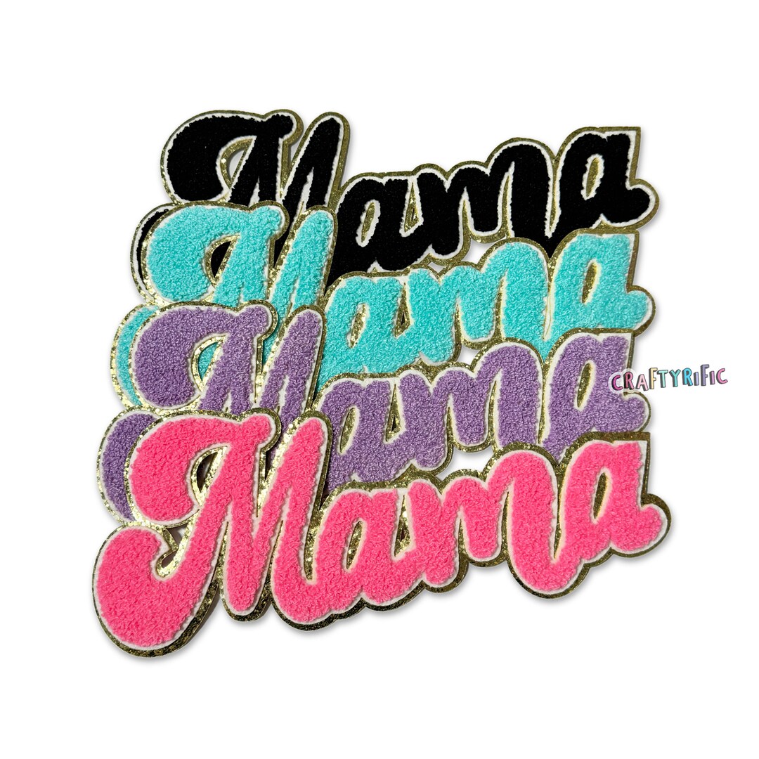 Mama Chenille Iron on Patch - Etsy