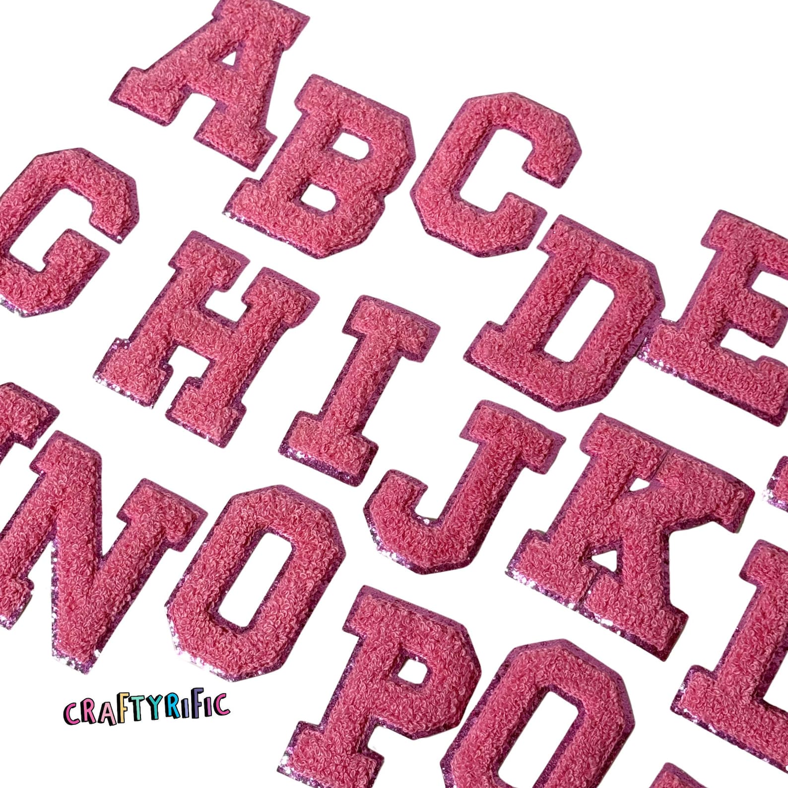 Bubblegum Pink Varsity Letter Patch, 3" Inch Letter Patch, Chenille ...