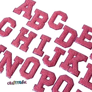 Bubblegum Pink Varsity Letter Patch, 3" Inch Letter Patch, Chenille ...